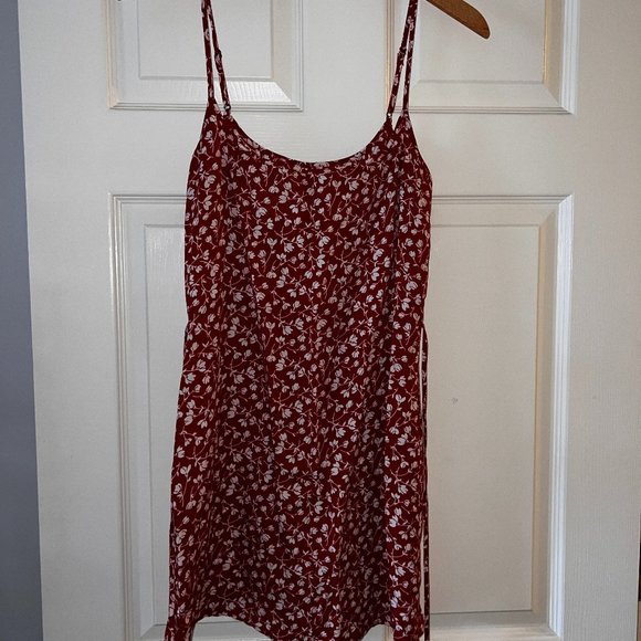 Reformation | Dresses | Reformation Red Floral Mini | Poshmark